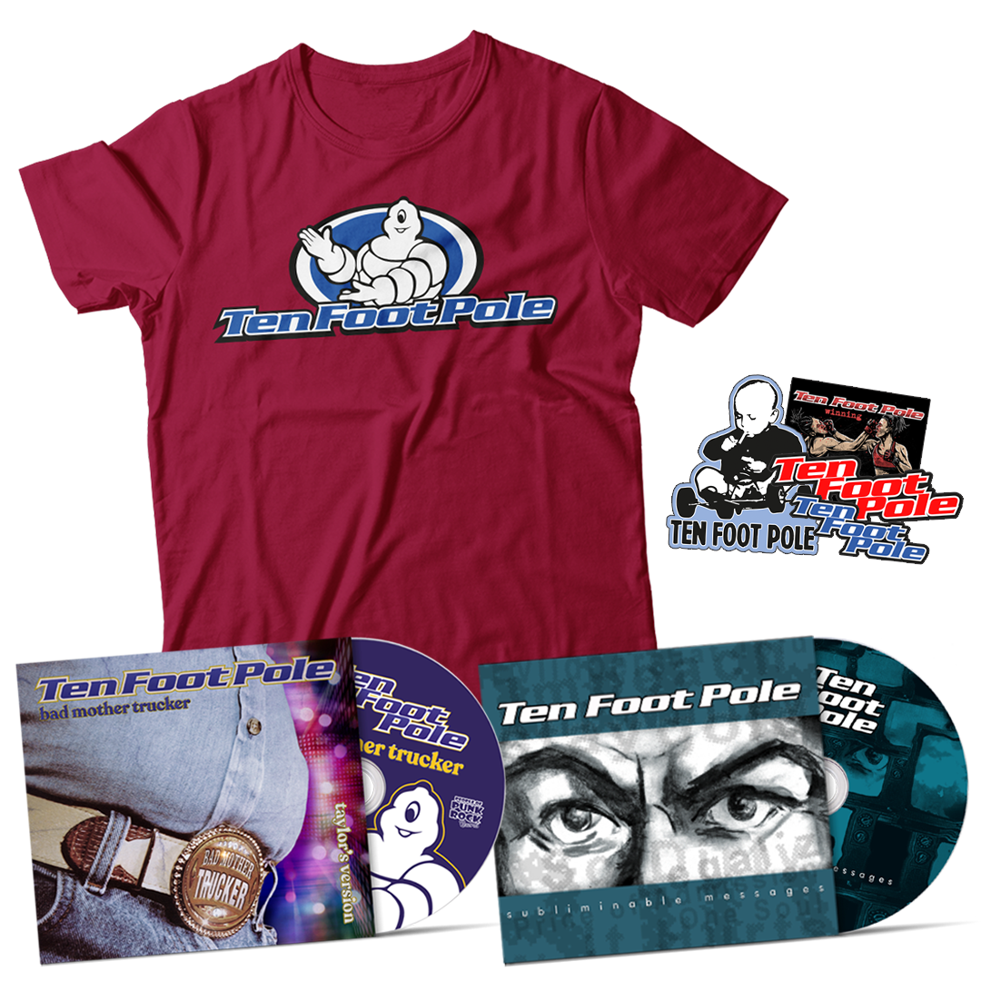 TEN FOOT POLE - "Bad Mother Trucker + Subliminable Messages" (CD + T-S ...